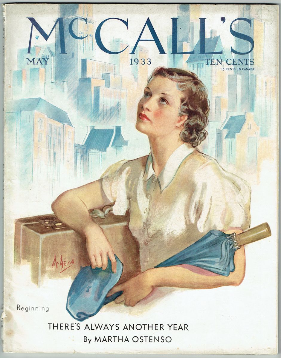 1933 May Vintage McCall's Magazine Advertising Sewing Patterns 1930s Fashion and Beauty